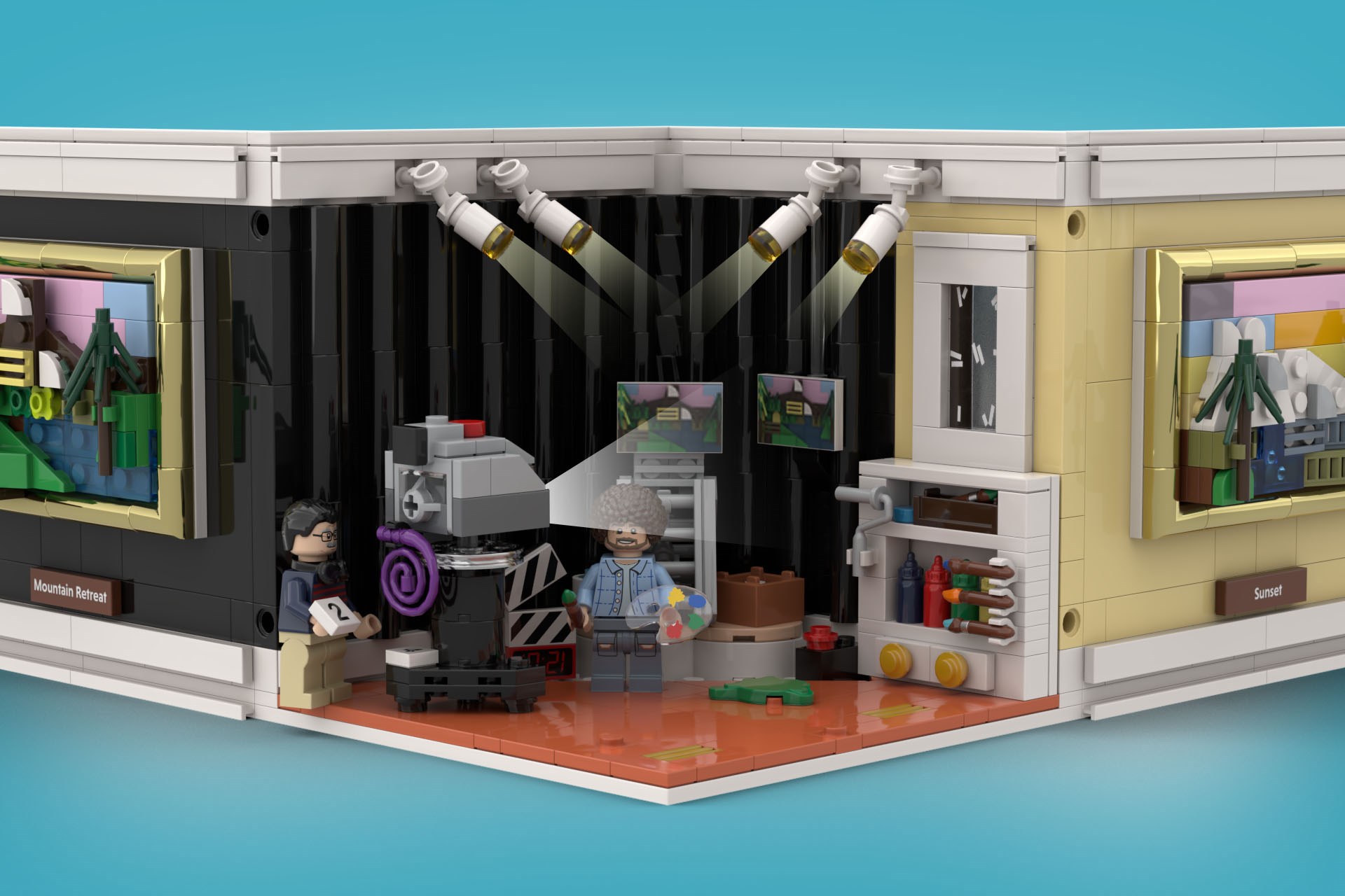 From concept to submission: LEGO Ideas 'Bob Ross: Studio & Paintings' | Brickset
